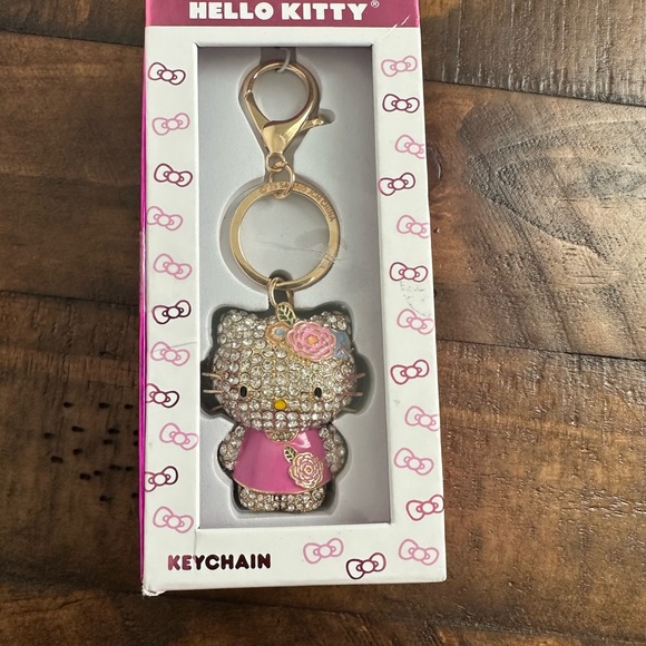 Hello Kitty | Other | Hello Kitty Sparkling Pink And Gold Keychain ...